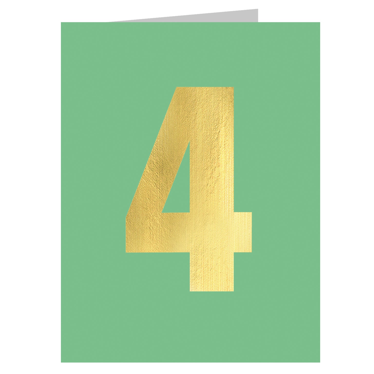 TGD04 mini gold foiled number four card