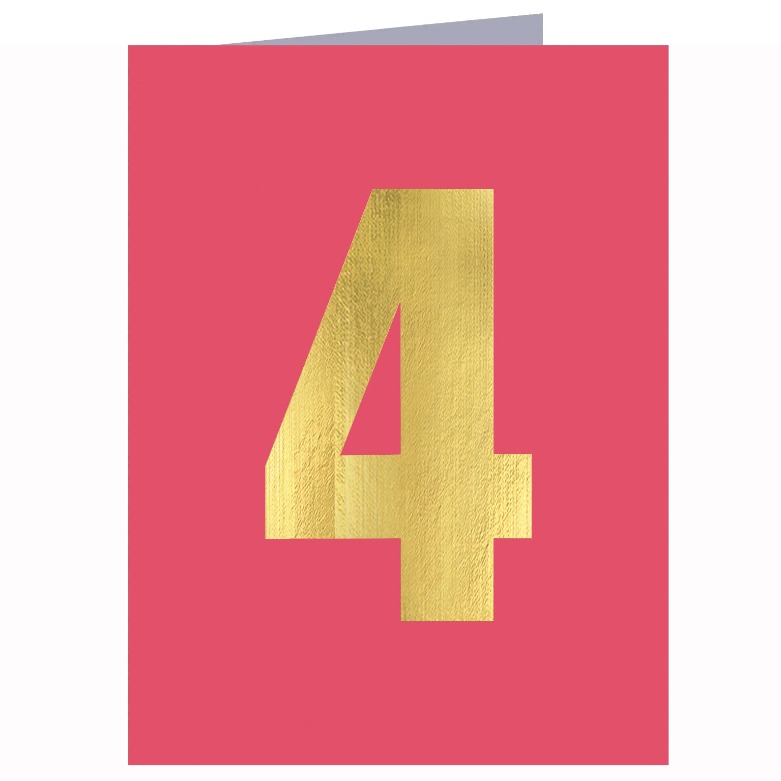 TGD04B mini gold foiled number four card