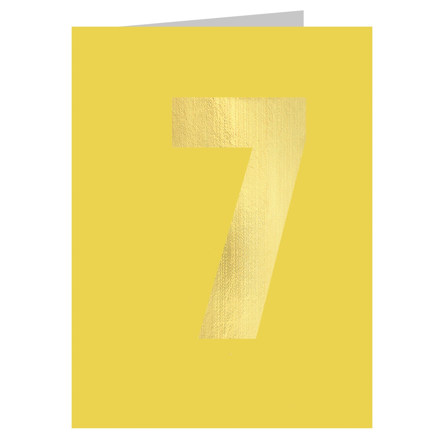 TGD07 mini gold foiled number seven card