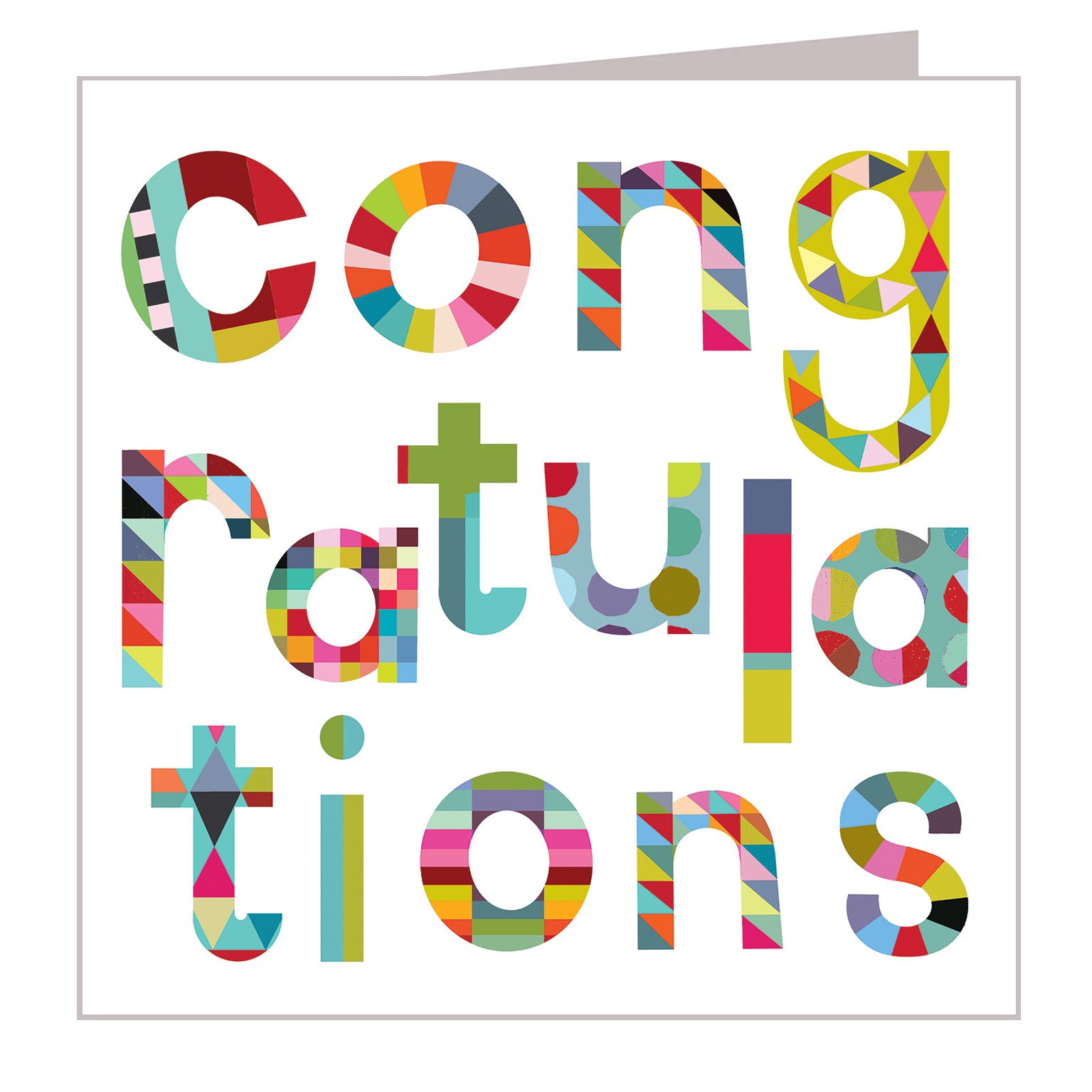 glossy congratulations greetings card
