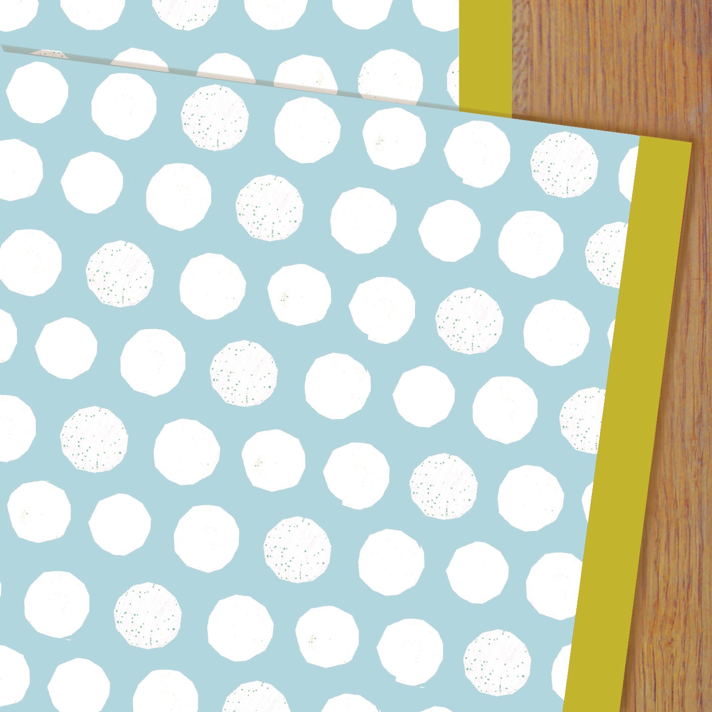 WP76 blue spots wrapping paper two sheets